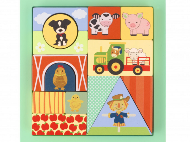 Farm Animals Block Puzzle | Poppy Dog Gifts