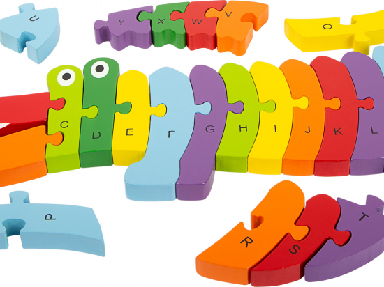 Wooden Crocodile - Alphabet Puzzle | Poppy Dog Gifts